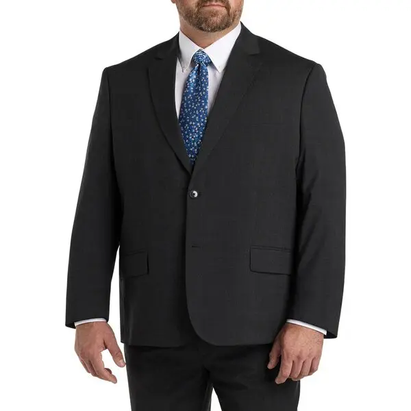 OAK HILL BY DXL Jacket Relaxer Windowpane Suit Jacket