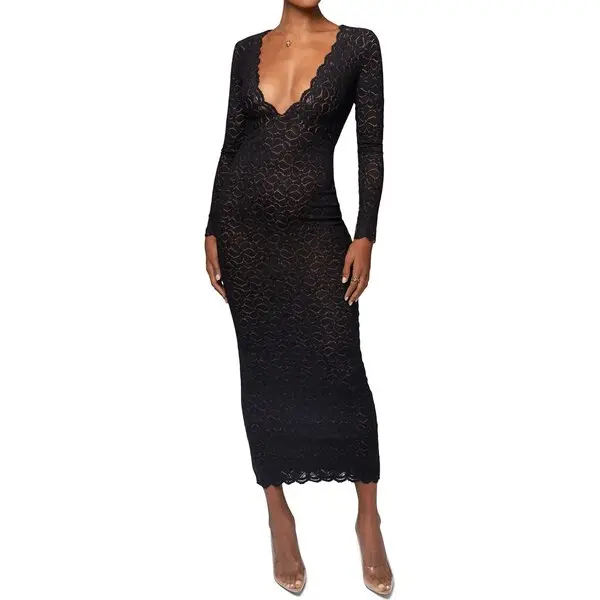JLUXLABEL Reunited Lace Maxi Dress - Black