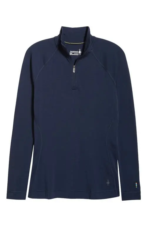 Smartwool Classic Thermal Merino Base Layer Quarter Zip - Deep Navy