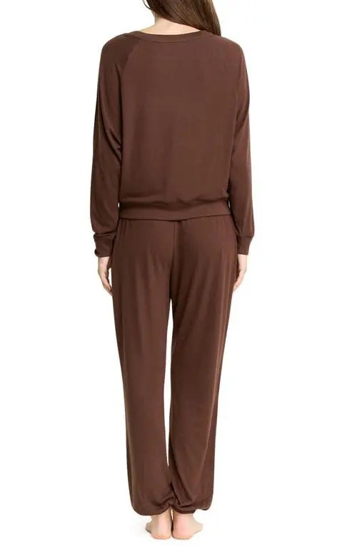 Honeydew Intimates Star Seeker Brushed Jersey Pajamas - Chocolate