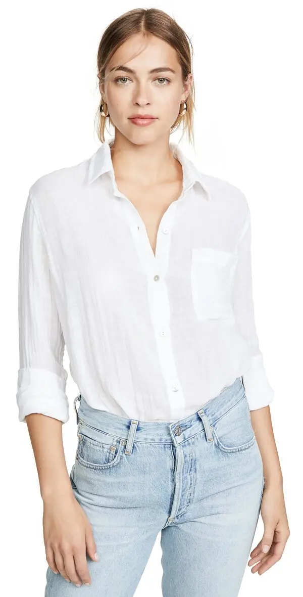 Rails Ellis Gauze Shirt - White