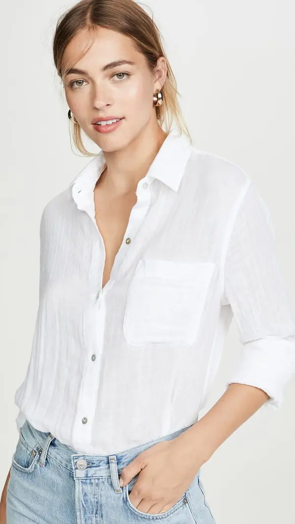 Rails Ellis Gauze Shirt - White