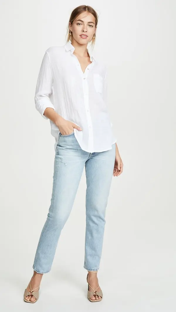 Rails Ellis Gauze Shirt - White