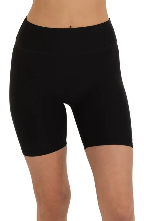 REBODY Hybrid Fleece Biker Shorts - Warm Black