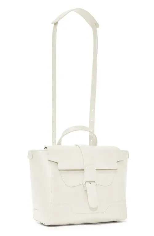 Senreve Midi Maestra Pebbled Leather Handbag - Cream