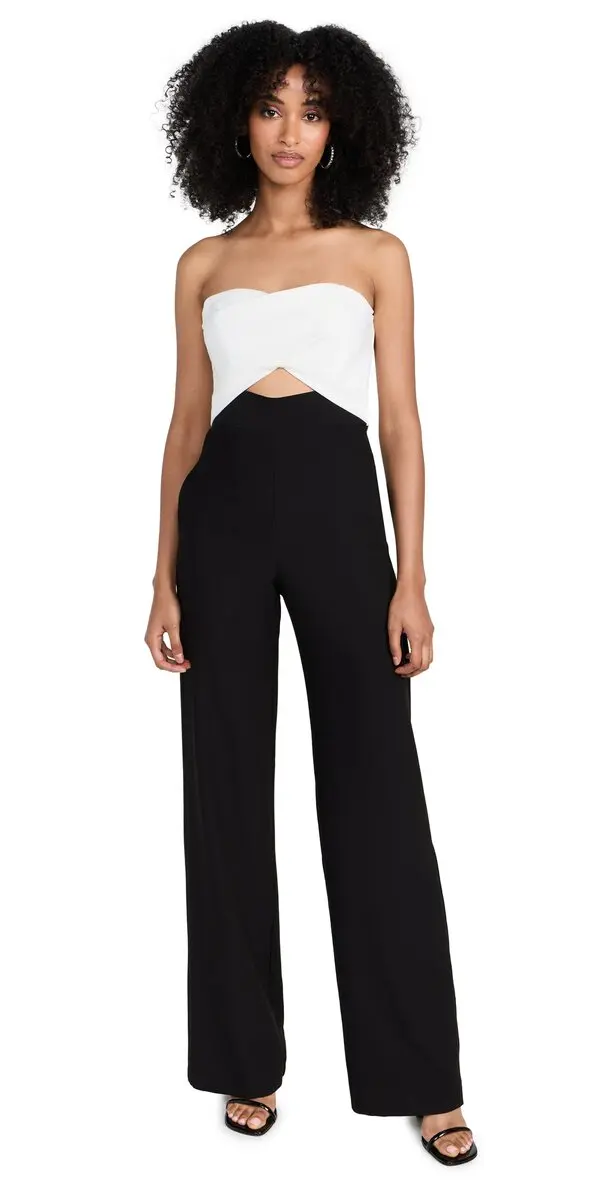Black Halo Jada Jumpsuit - Black/pearl