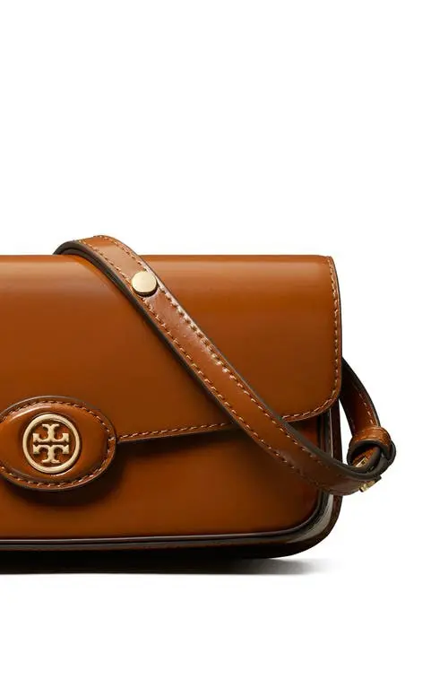 Tory Burch Robinson Spazzolato Leather Shoulder Bag