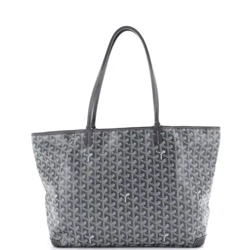 Goyard Artois Tote Coated Canvas Mm - Grey