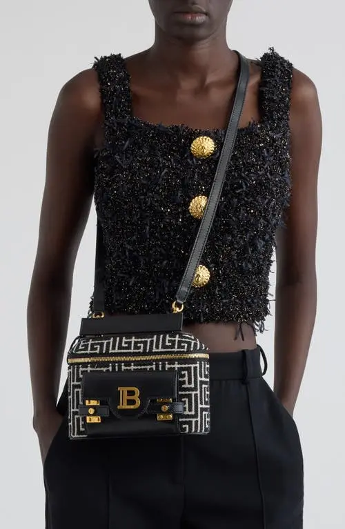 Balmain B-buzz Monogram Vanity Crossbody Bag