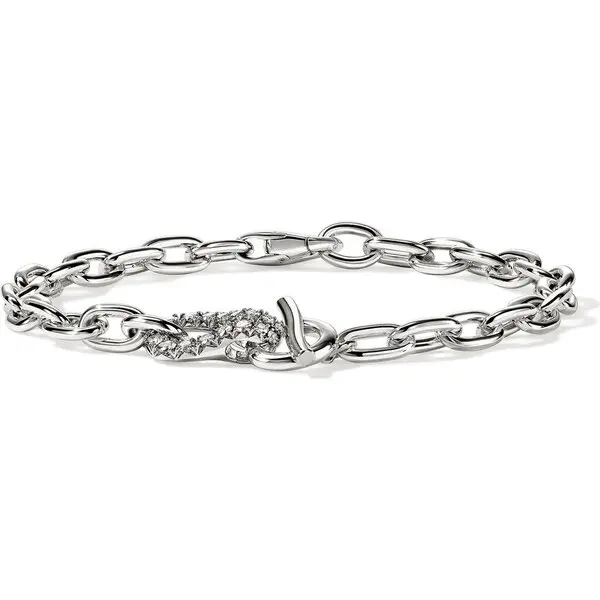 John Hardy Surf Bracelet, Sterling Diamonds - Silver