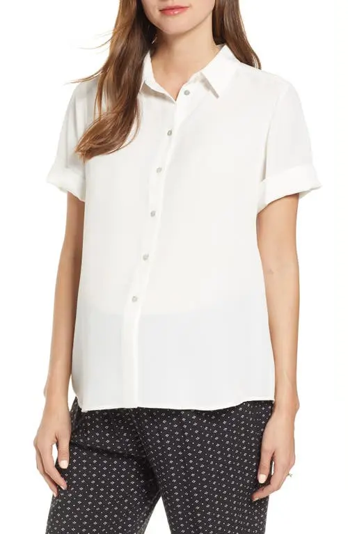 Hatch Savannah Short Sleeve Button-up Blouse
