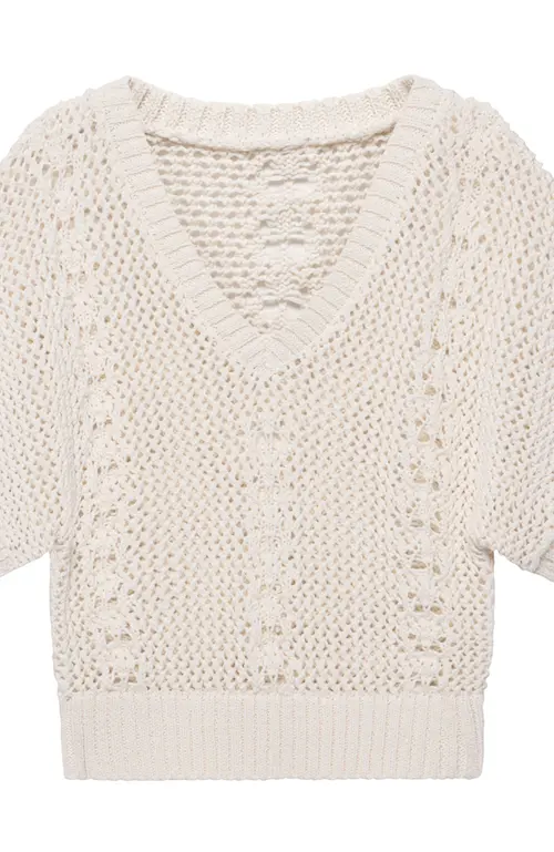 Mint Velvet Open Knit Crochet Top