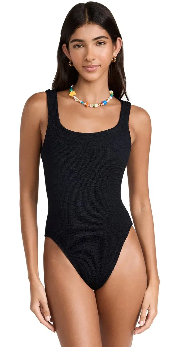 Hunza G Square Neck One Piece - Black