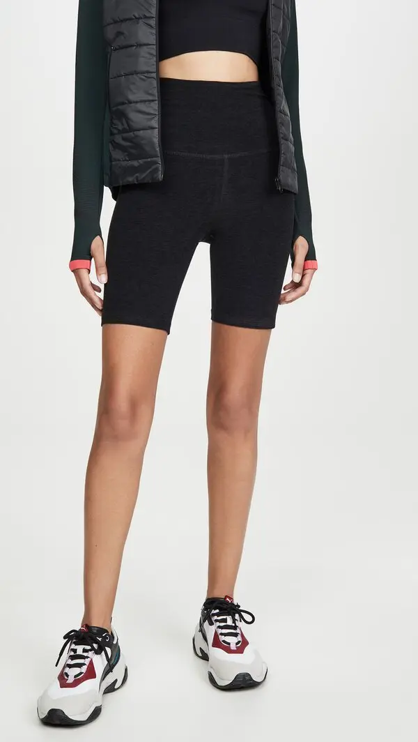 Beyond Yoga High Waisted Biker Shorts - Darkest Night