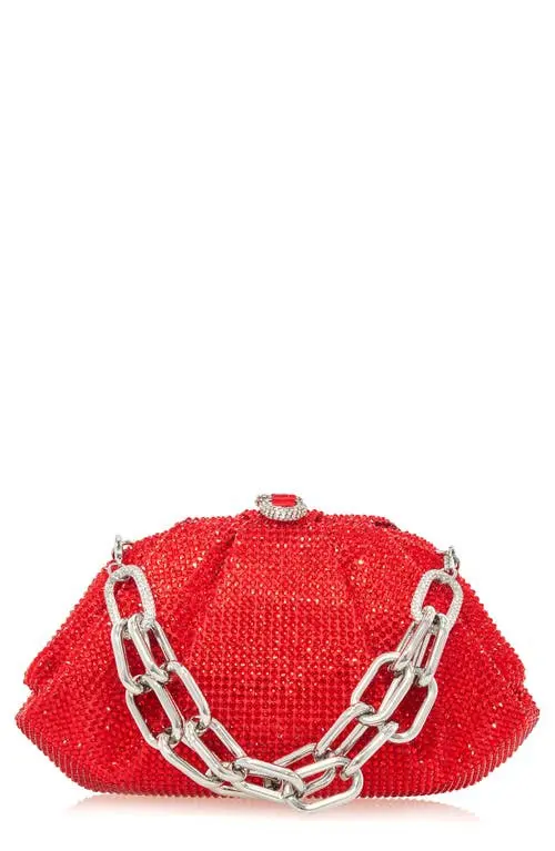 Judith Leiber Gemma Crystal Clutch - Silver Light Siam