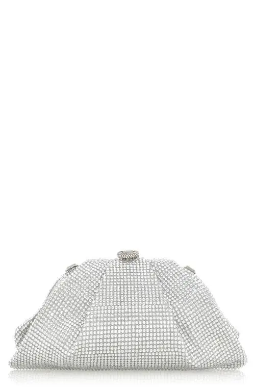 Judith Leiber Gemma Crystal Clutch - Silver Rhine