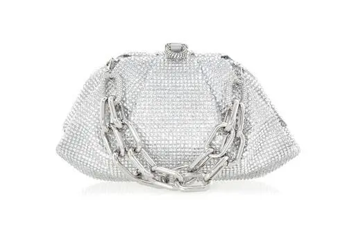 Judith Leiber Gemma Crystal Clutch - Silver Rhine