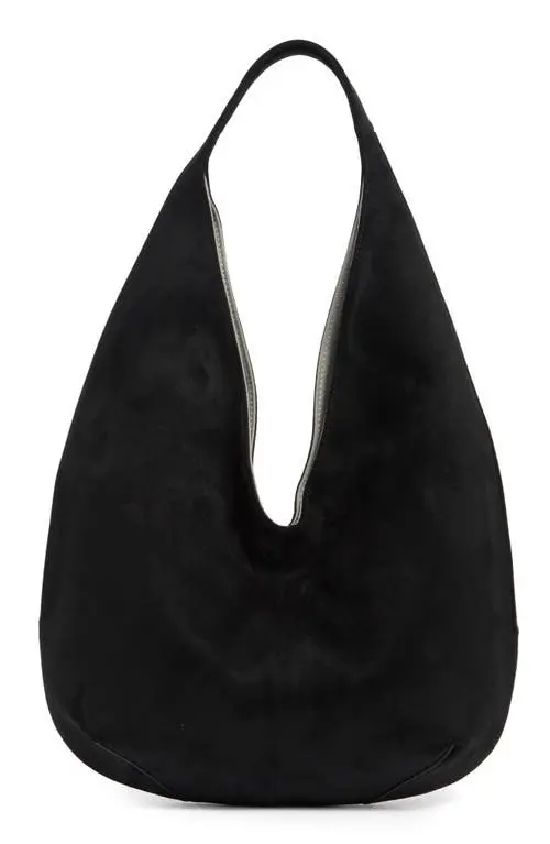 Jw Pei Dara Faux Suede Hobo Bag - Black