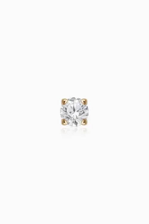 ORADINA 14k Diamond Stud Earring - Yellow Gold