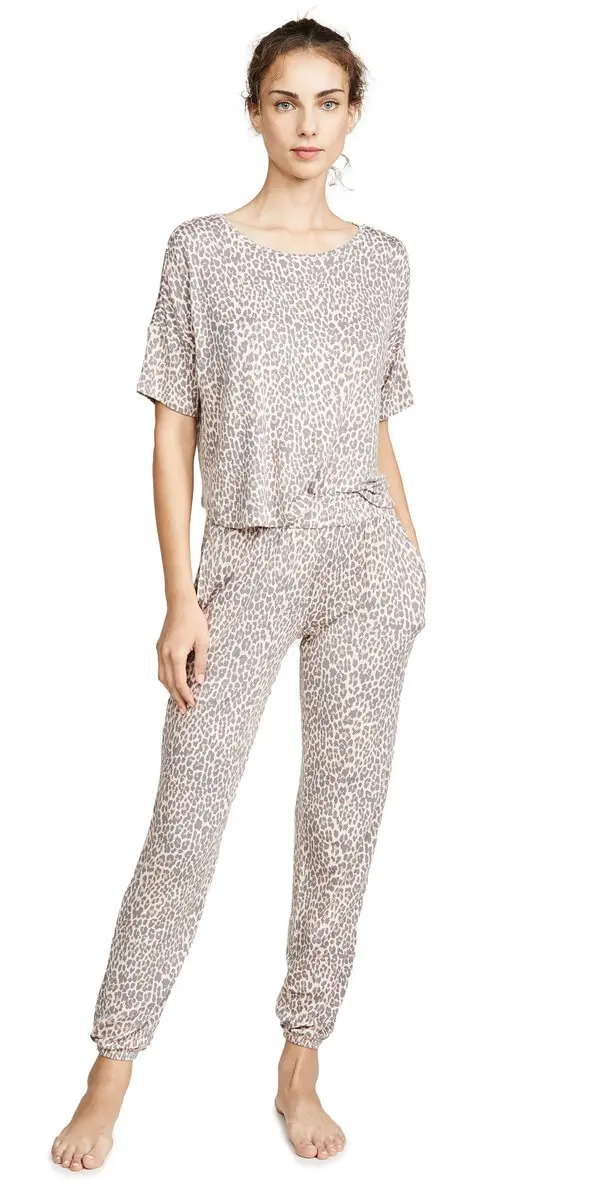 Honeydew Intimates Sun Lover Lounge Pajama Set - Leopard