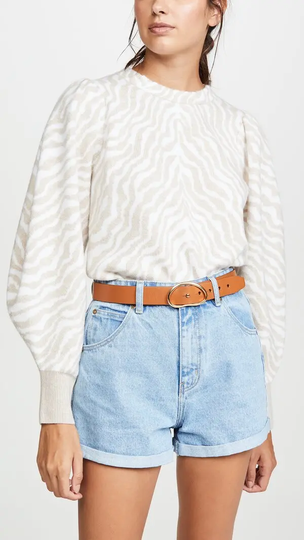 LIZZIE FORTUNATO Wide Georgia Belt - Tan