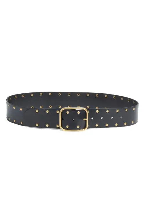 Treasure & Bond Wren Studded Leather Belt - Black