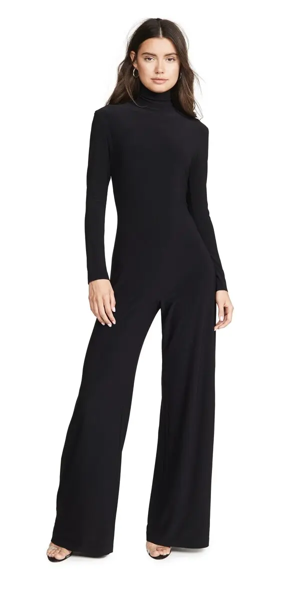 Norma Kamali Long Sleeve Turtleneck Jumpsuit