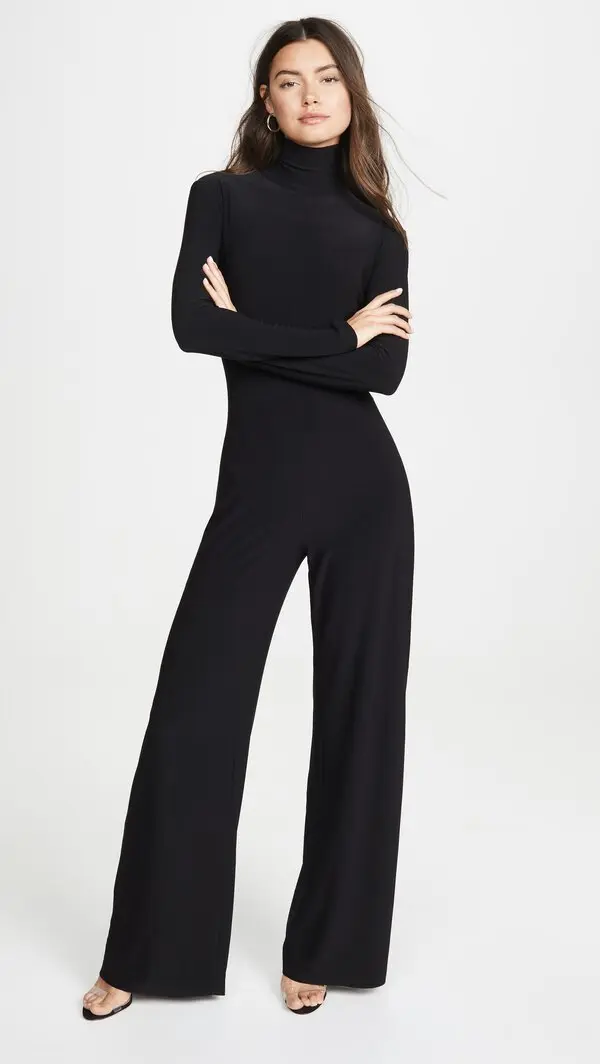 Norma Kamali Long Sleeve Turtleneck Jumpsuit