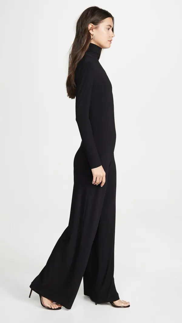 Norma Kamali Long Sleeve Turtleneck Jumpsuit