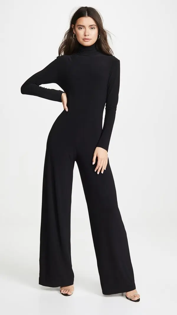 Norma Kamali Long Sleeve Turtleneck Jumpsuit