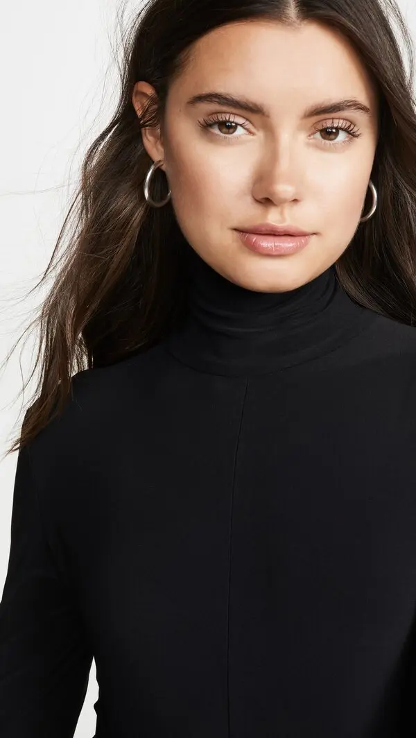 Norma Kamali Long Sleeve Turtleneck Jumpsuit
