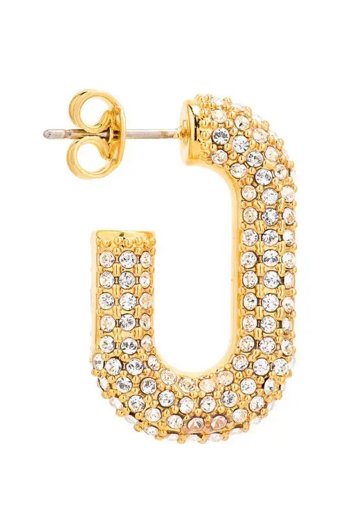 Rabanne Crystal Pavé J-hoop Earrings