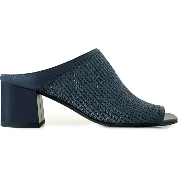 DANIELLA SHEVEL Salma Raffia Sandal - Navy