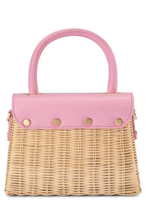 OLGA BERG Elle Wicker Top Handle Bag