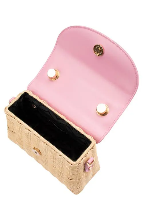 OLGA BERG Elle Wicker Top Handle Bag