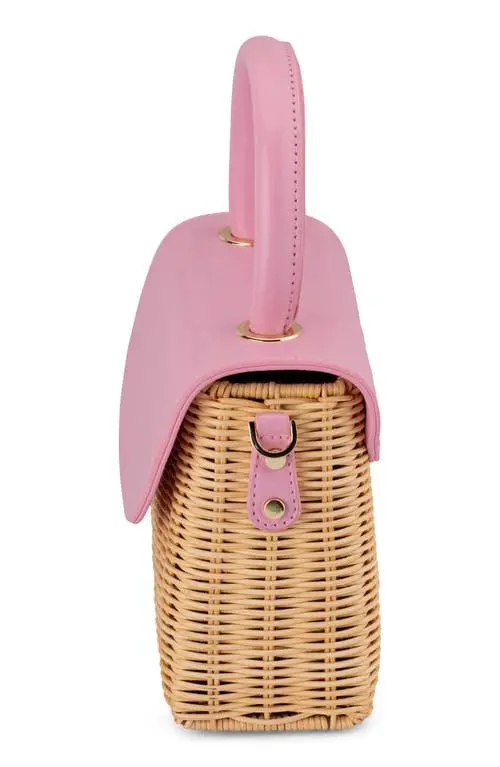 OLGA BERG Elle Wicker Top Handle Bag