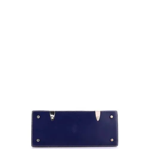 Goyard Saigon Top Handle Bag Coated Canvas With Leather Pm - Blue