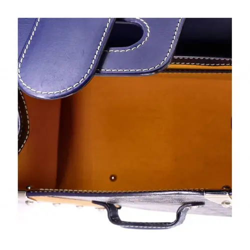 Goyard Saigon Top Handle Bag Coated Canvas With Leather Pm - Blue