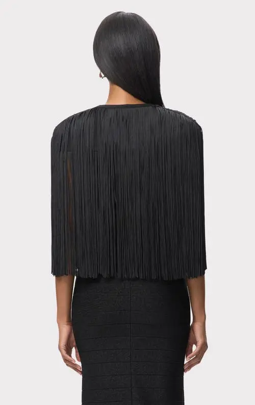 Herve Leger Icon Fringe Cape