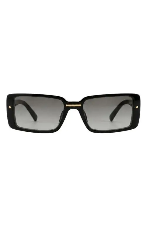 FIFTH & NINTH Blaire Oversize Gradient Rectangular Sunglasses - Black/black