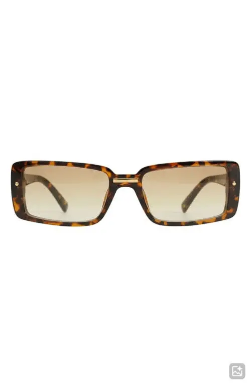 FIFTH & NINTH Blaire Gradient Rectangular Sunglasses - Torte/brown