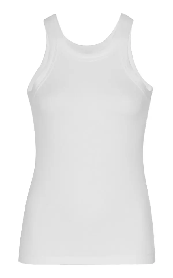 TOTEME Espera Ribbed Top - White