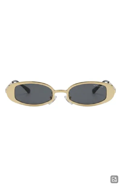 FIFTH & NINTH Sable 51mm Oval Sunglasses - Gold/black