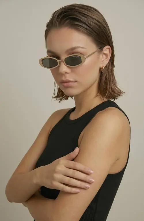FIFTH & NINTH Sable Oval Sunglasses - Gold/green