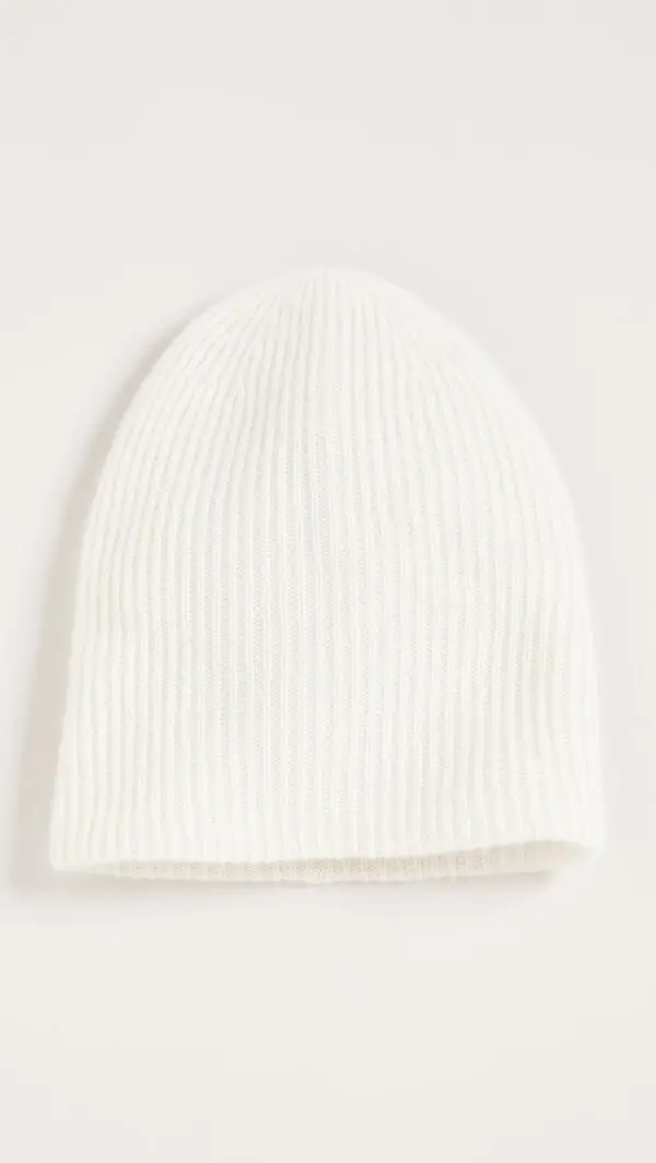 WHITE & WARREN Cashmere Ribbed Beanie