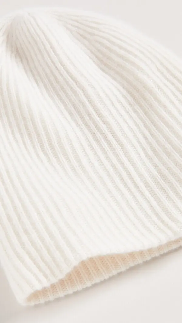 WHITE & WARREN Cashmere Ribbed Beanie