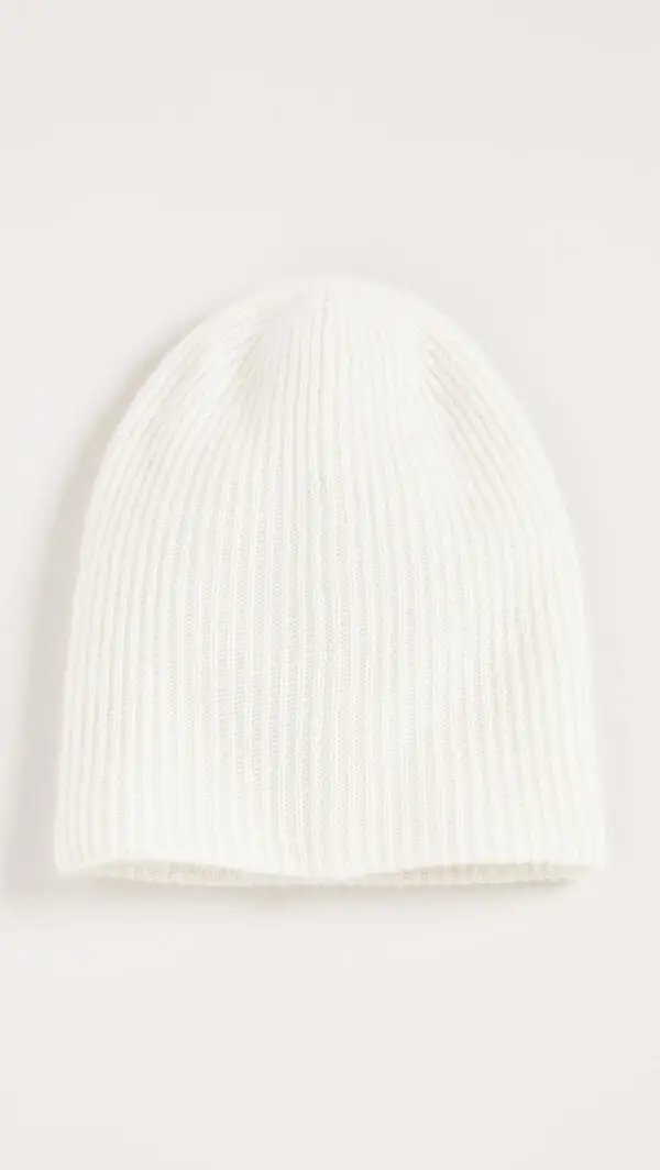WHITE & WARREN Cashmere Ribbed Beanie