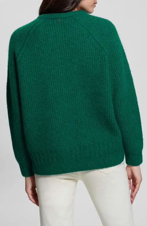 Guess Margo Mixed Stitch Sweater - Adventurous Green