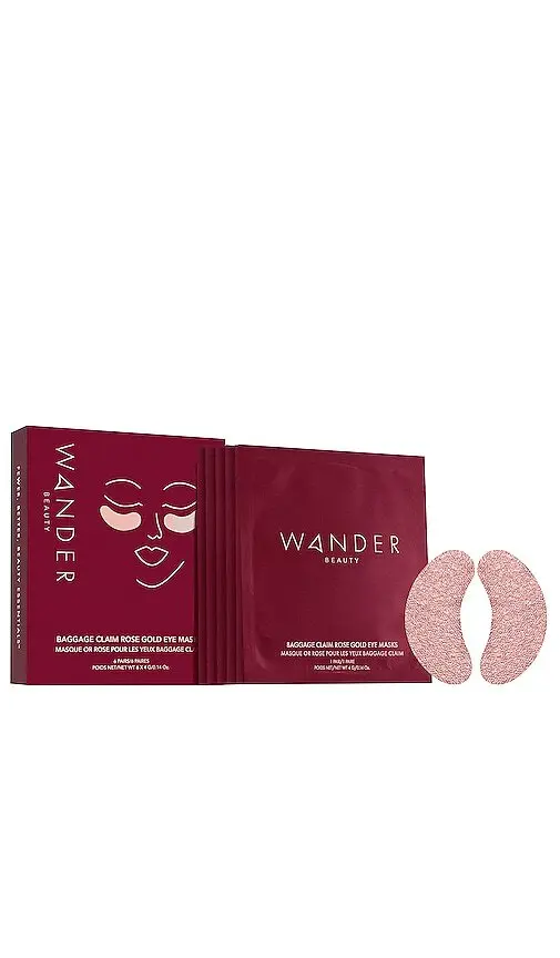 WANDER BEAUTY Baggage Claim Rose Gold Eye Masks 6 Pack In Metallic Copper - N,a
