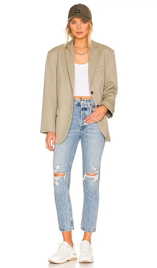 AGOLDE Riley High Rise Straight Crop Jeans